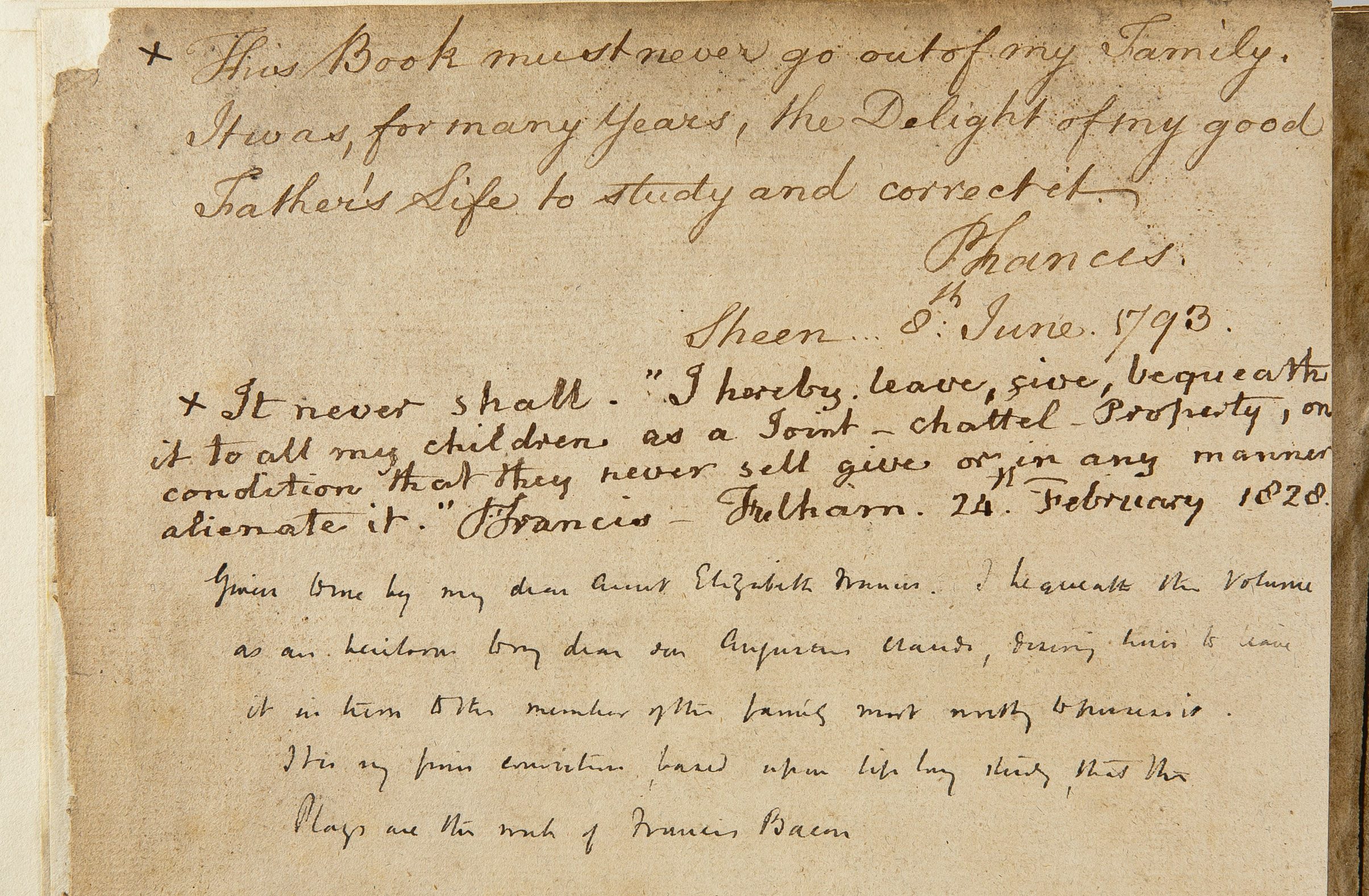 Maggs Bros 4th Folio_NotLeaveOurFamily | Folger Shakespeare Library