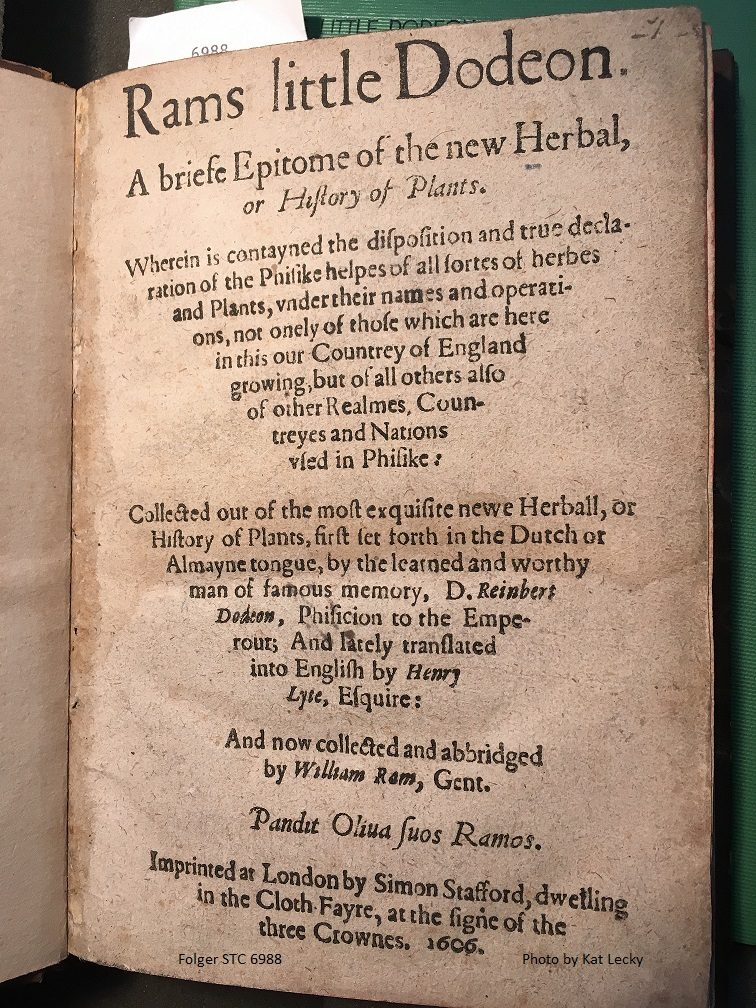 6988 title page | Folger Shakespeare Library
