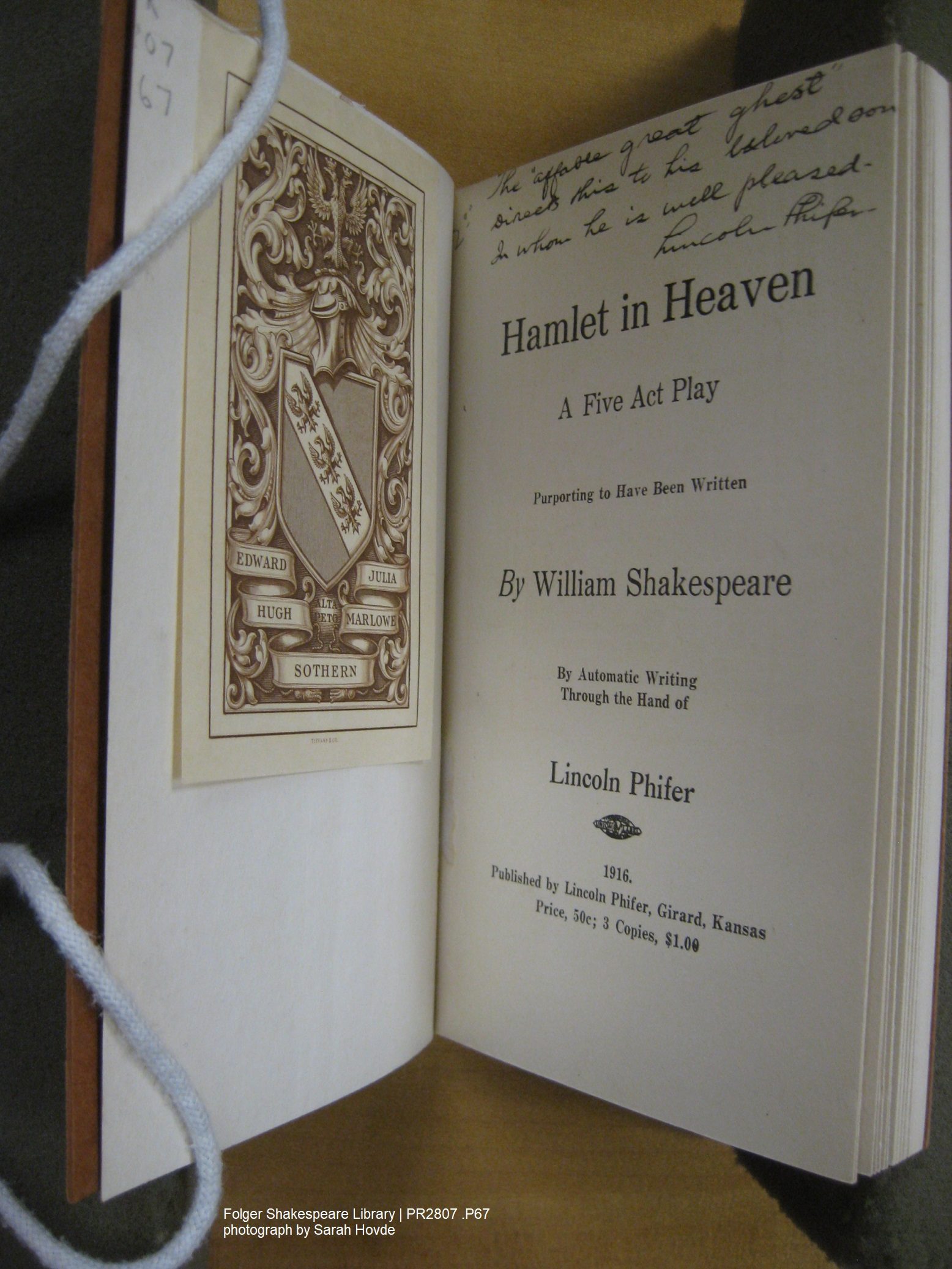 Hamlet in Heaven (PR2807 .P67) | Folger Shakespeare Library