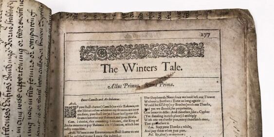 Wyncoll copy of the script_FB | Folger Shakespeare Library