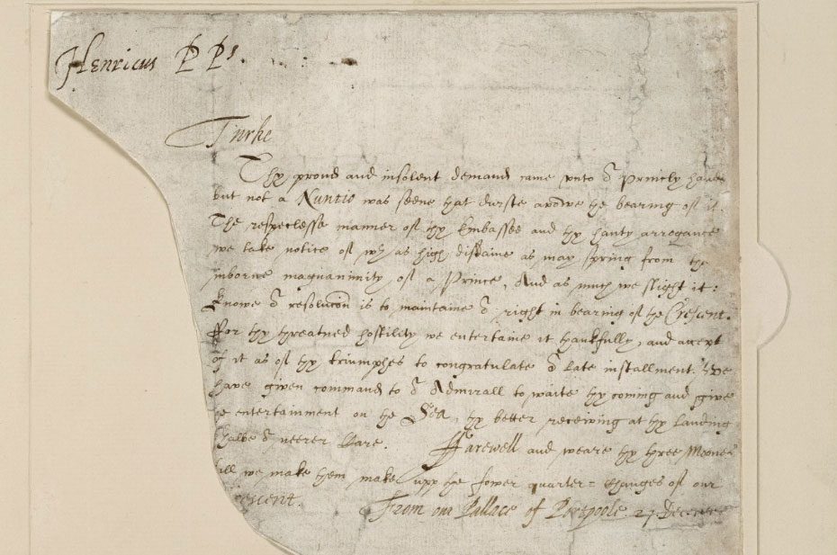Letter from Henry, Prince of Purpoole to the Great Turk | Folger ...
