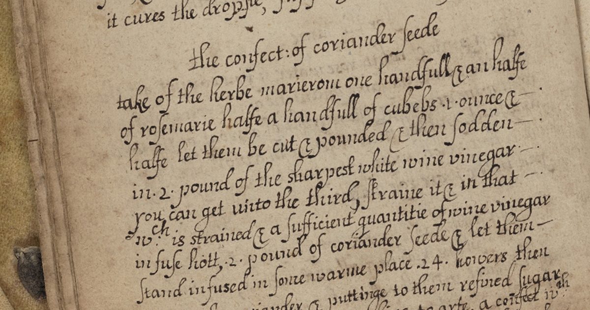 Recipes to remember: Coriander, gallyngale, and the legacies of the ...