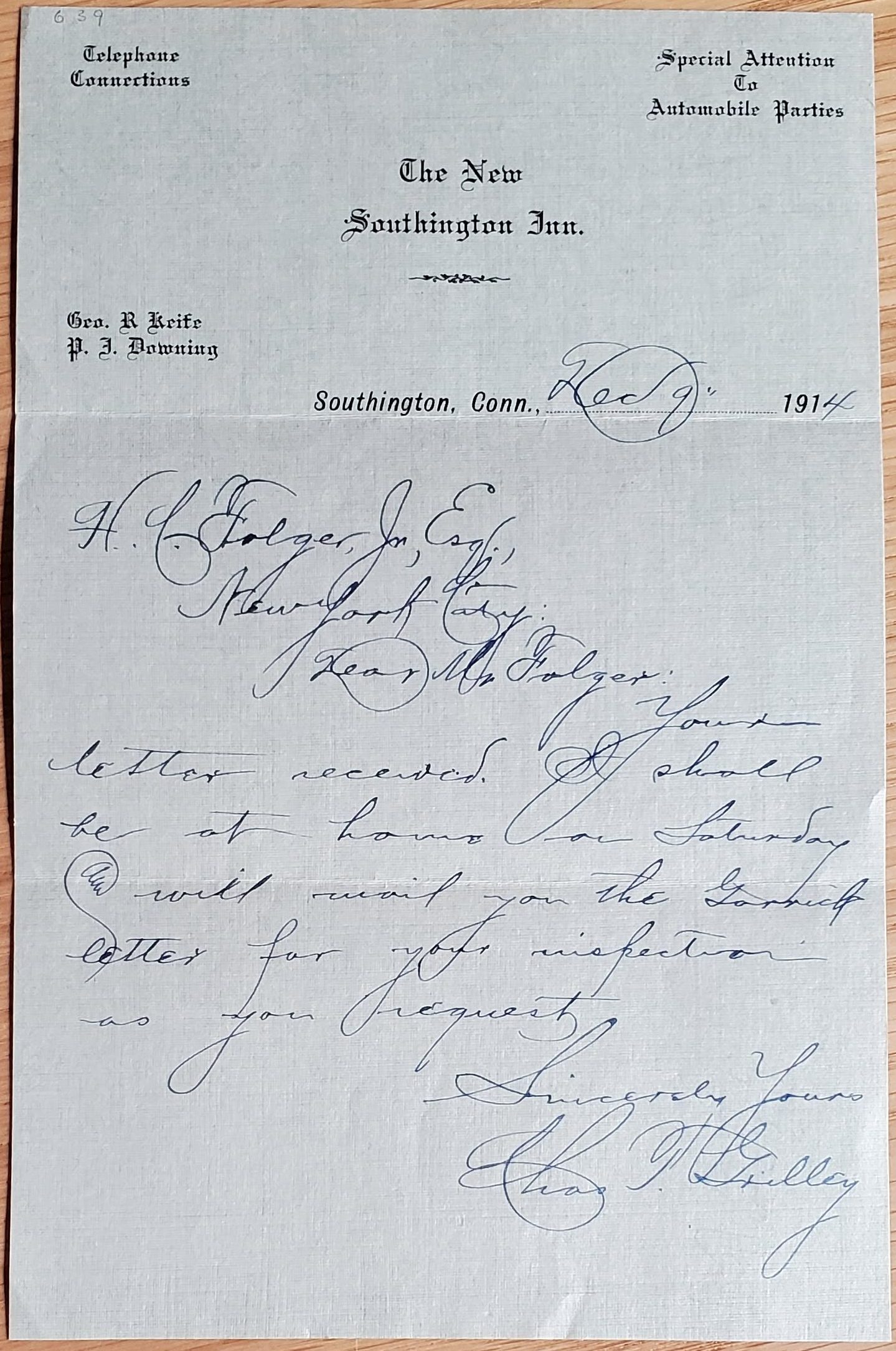 Charles T. Grilley and the Garrick letter | Folger Shakespeare Library